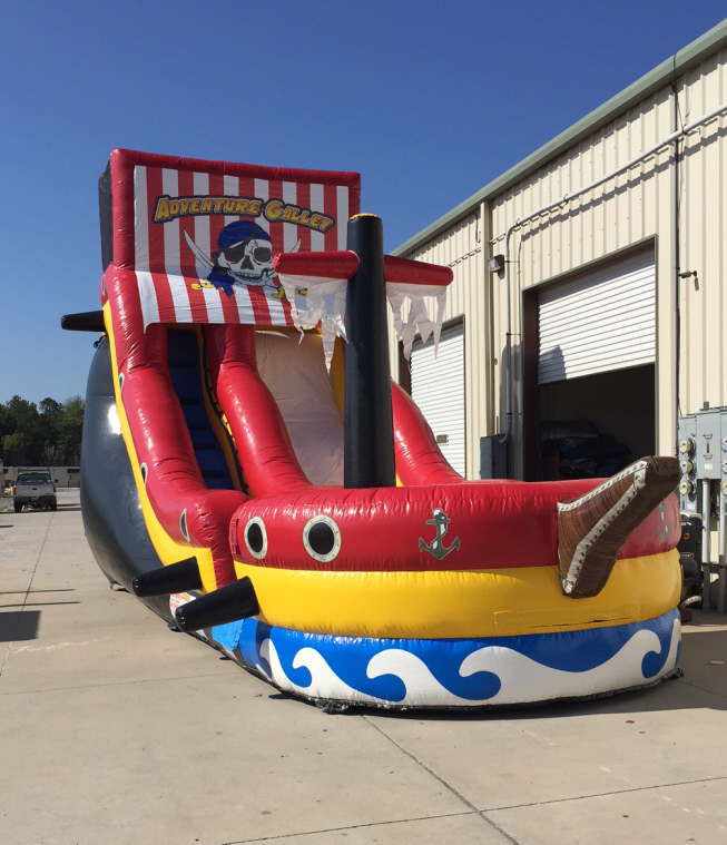 Inflatable 20' Pirate Ship Theme Water Slide Rental